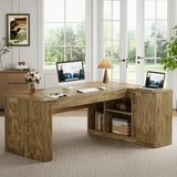 Tribesigns 70.8" L-Shaped Executive Desk, Large Computer Table with ...