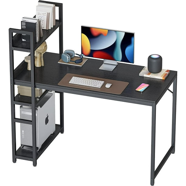 Computer Desk 40 inch with Storage Shelves Study Writing Table for Home ...