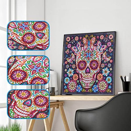 5D Diamond Painting Full Diamond Alien Diamond Skull Diamond Painting ...