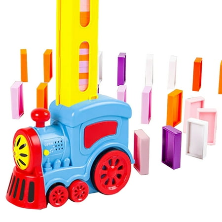 Automatic Train Toy Set Interactive Block Stacking Toy Block Train Set ...