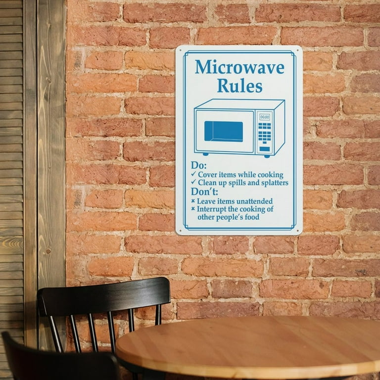 Microwave Rules Sign
