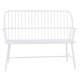 DecMode Metal Outdoor Bench - White - Walmart.com