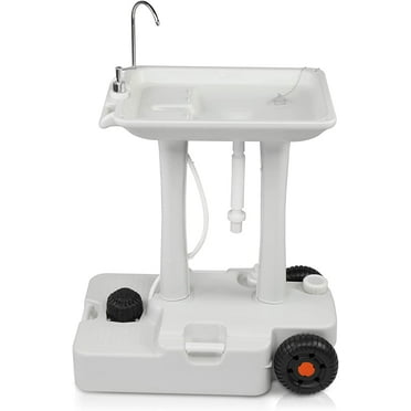 Costway 5 Gallon Mobile Hand Wash Station with Water Tank for Camping ...