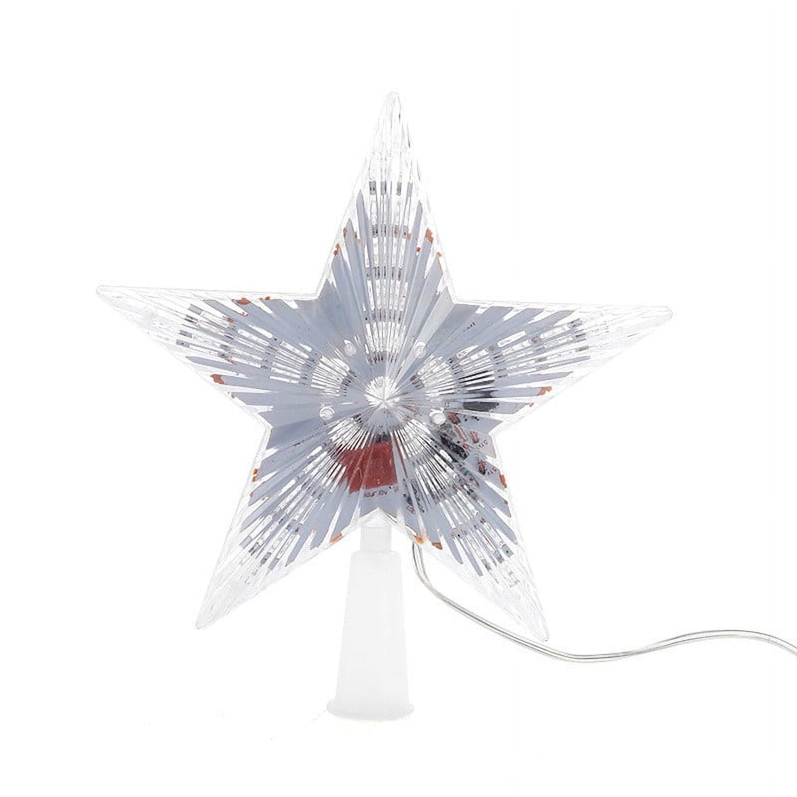 Estrella pequeña Zmeidao para la punta del árbol de Navidad, con luz ...