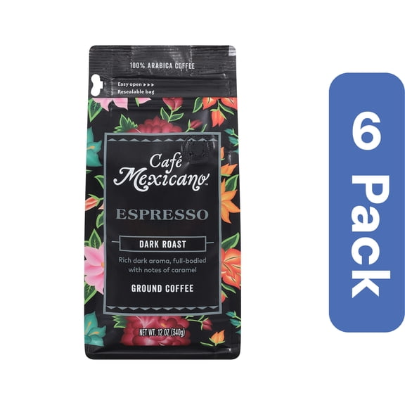 Cafe Mexicano Ground Espresso Coffee 12 oz (Pack of 6) - Walmart.com