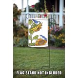 Toland Home Garden Blue Bird Sunflowers Bird Fall Flag Double Sided ...