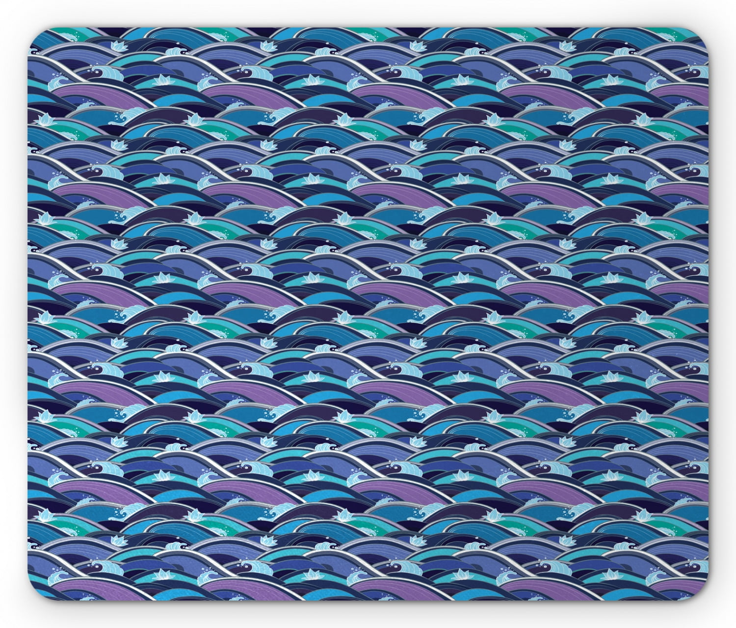 Ocean Mouse Pad, Waves of the Sea with Lotus Culture Nautical ...
