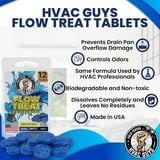 AC Drain Pan Tablets 12PK | Flow Treat Tablets Prevents Odors, Keeps ...