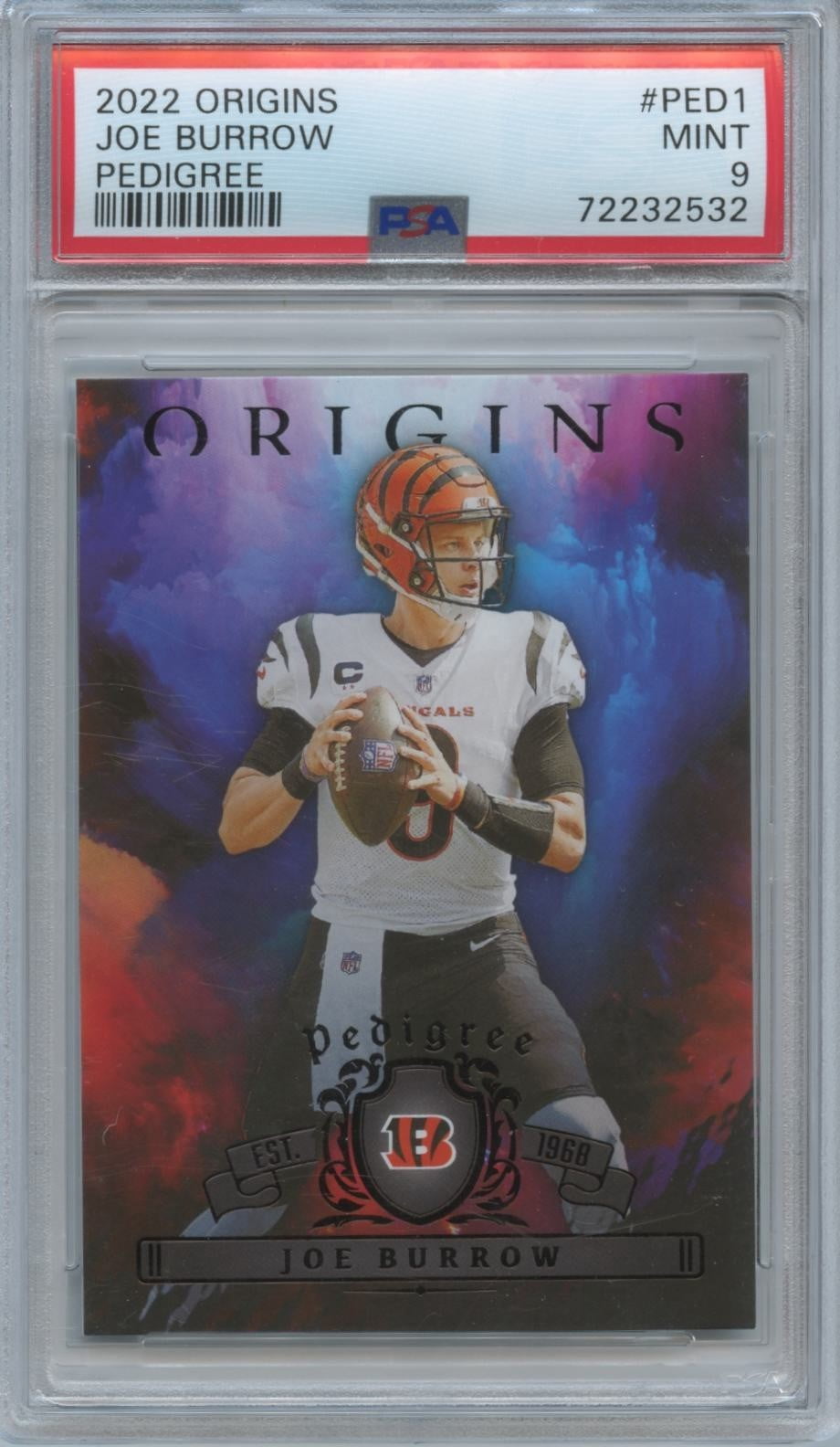 2022 Panini Origins Pedigree Joe Burrow #PED1 PSA 9 - Walmart.com