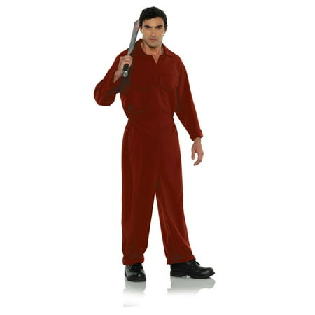 Red Boiler Suit Jumpsuit Serial Killer Psycho Adult Halloween Costume ...