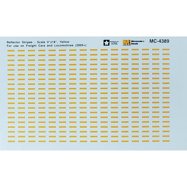 Microscale Model Railroad/Train Decals HO Scale Yellow Reflector ...