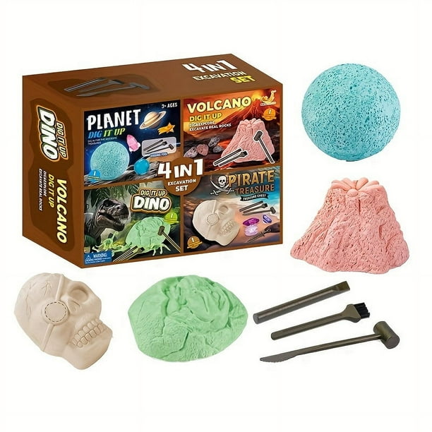 EASTIN Archaeological Excavations Toy Children Dinosaur Fossils Little ...