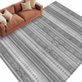 6x9 Area Rugs, Grey Geometric Non-Skid Rubber Backing Large Rectangle ...
