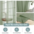 FYSGDF-Sage Green Sheer Curtains for Window 72 inches Long 2 Panels Set ...