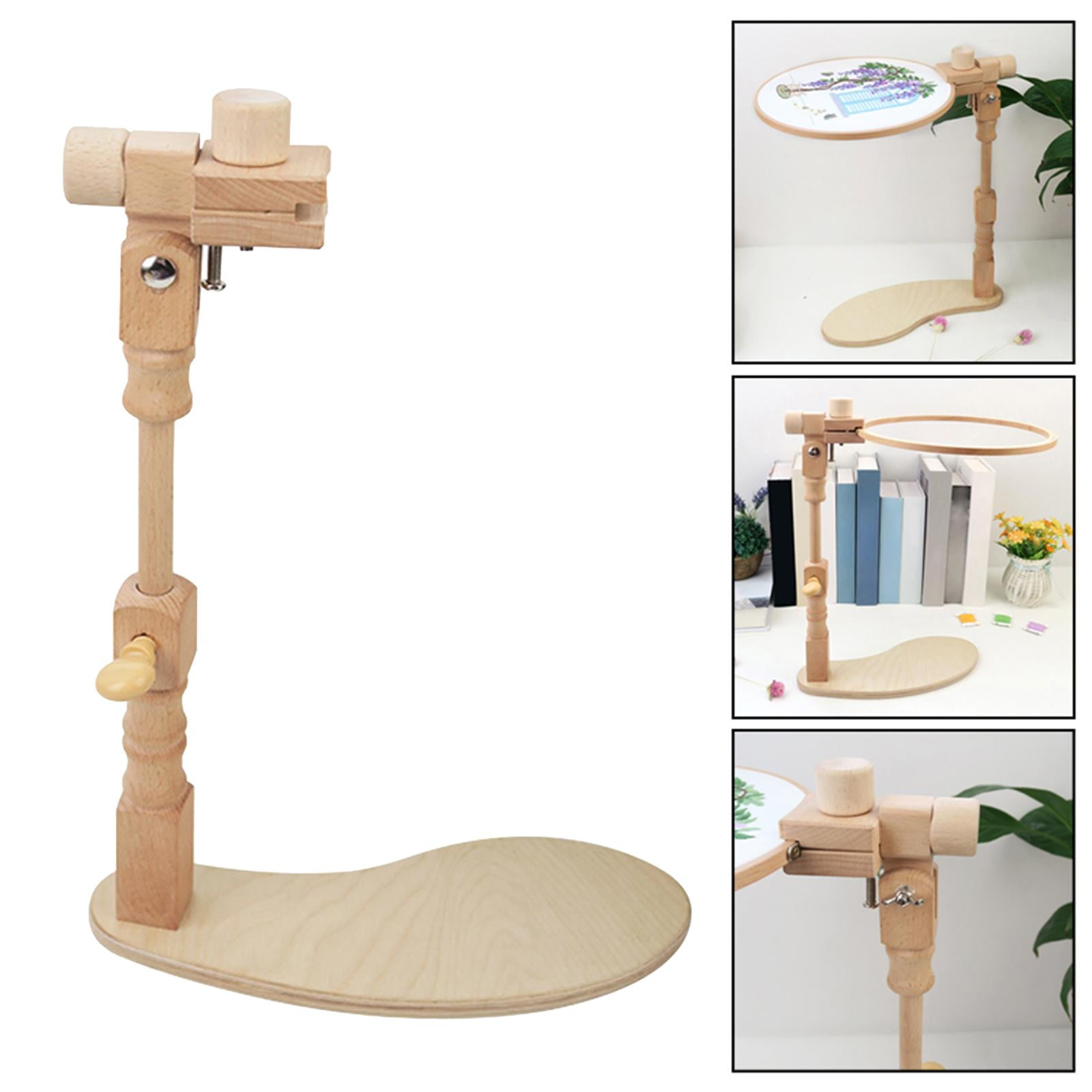 Stitch Stand, Wooden Adjustable Rotating Embroidery for Beginner Stitch ...