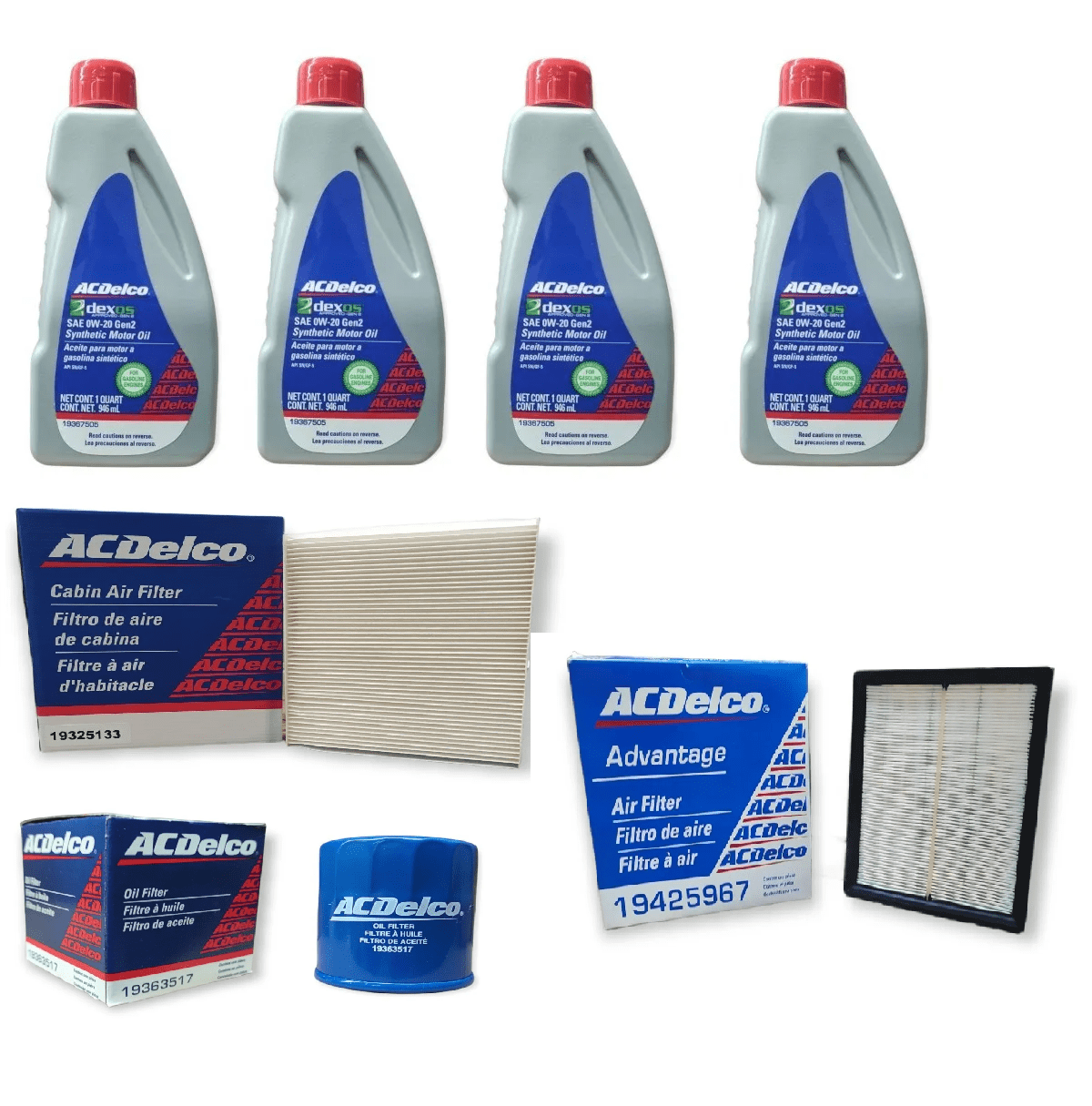 Kit Cambio Aceite 0w20 Cavalier NG 2018-2020 Con Filtros ACDelco Modelo ...