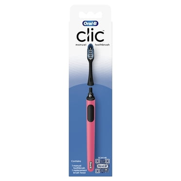 Oral-B Clic Manual Medium Bristle Toothbrush with Magnetic Holder ...