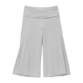 AJGRHE Womens Fold Over Gaucho Pants Culottes Low Rise Capris Foldover ...