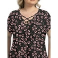 Womens Plus Size Tops Criss Cross V Neck Short Sleeve Summer Casual ...