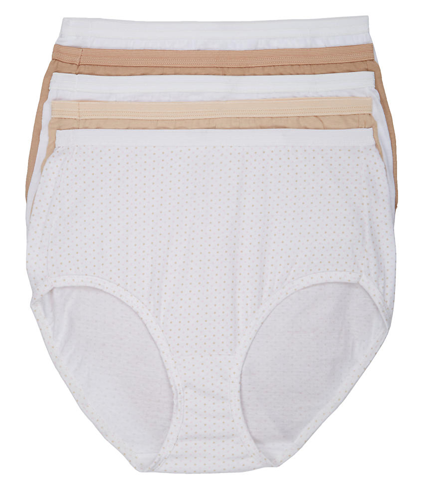Hanes Hanes Womens Ultra Soft Cotton Brief 5 Pack Style 40hucc