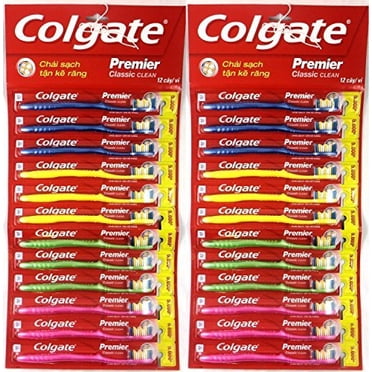 24-Pack Colgate Premier Extra Clean Toothbrushes - Walmart.com