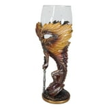 Fantasy Netherworld Fire Dragon Flame Blade Sword Glass Wine Goblet ...