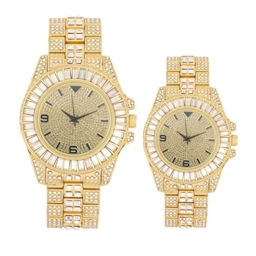 OLEVS Couple Watches Men and Women Gift Set, Valentines Diamond ...