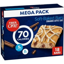 Fiber One 70 Calorie Soft-Baked Bars, Cinnamon Coffee Cake, 18 Ct ...