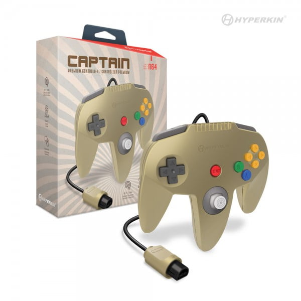 Hyperkin "Captain" Premium Controller for N64 (Gold) - Nintendo 64 ...