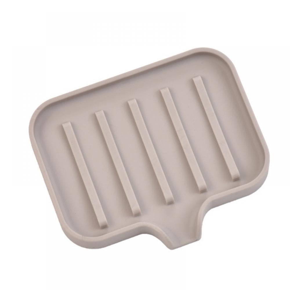 Simple Silicone Soap Box Drain Pad Tray Toilet Free Perforated Drainage ...