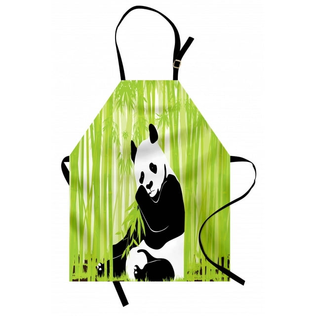 Panda Apron Panda Bear in Bamboo Forest Jungle Oriental Nature Wildlife ...