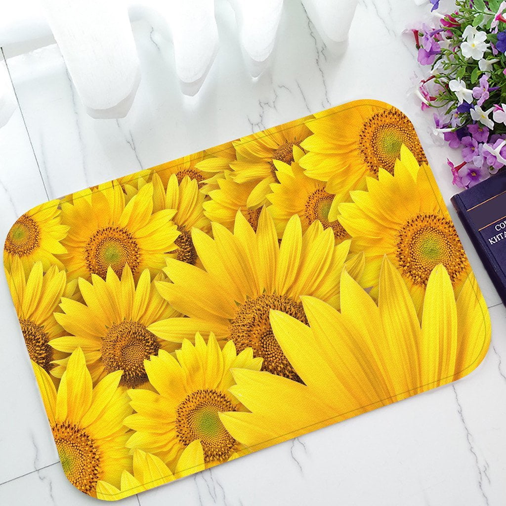ZKGK Sunflower Lanscape Field Non-Slip Doormat Indoor/Outdoor/Bathroom ...
