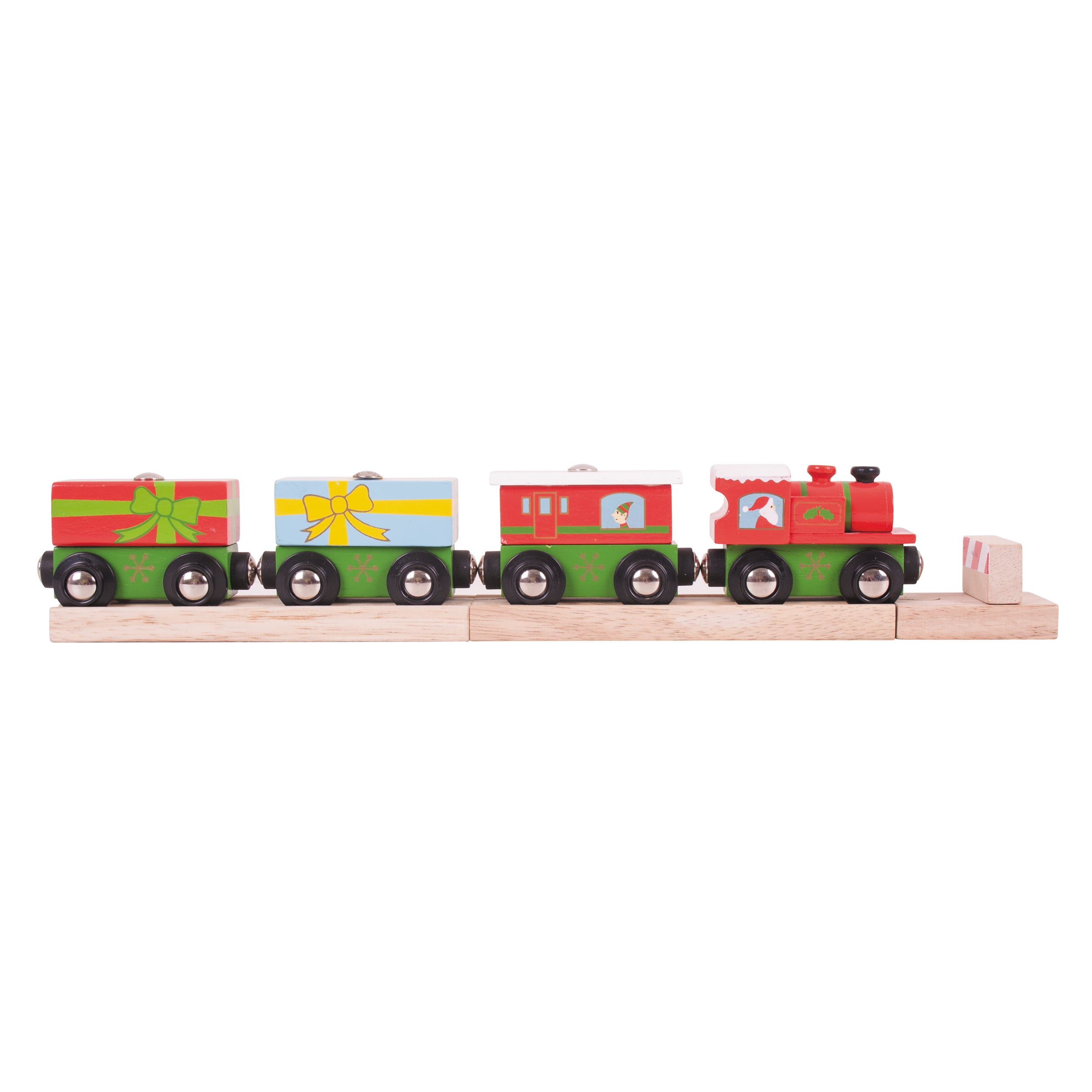 BigJigs Toys - Wooden Christmas Train - Walmart.com