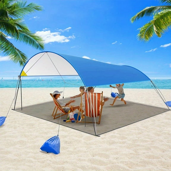 Free Shipping! Ozark Trail Sunshade Beach Tent 7.5' x 7.5' with UV ...