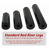 4" Metal Black Finish Steel Riser Legs for Adjustable Beds, Set of 4 ...