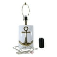 Sea Nautical Coastal Golden Ship Anchor Ceramic Table Lamp Navy Sailor ...