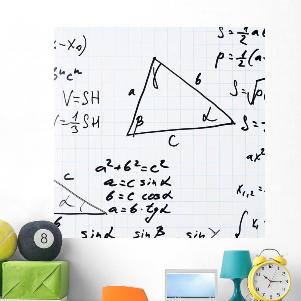 Trigonometry Math Equations and Wall Mural by Wallmonkeys Peel and ...