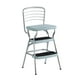 COSCO Stylaire Retro Chair + Step Stool with Flip-Up Seat (teal, one ...