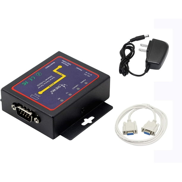 RS232 to Ethernet Serial Device Server, 1 Port RS 232 DB9 Serial to ...