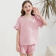 Abcomgle Pajamas for Girls 10-12 Silk Satin Girls' Sleepwear Crew Neck ...