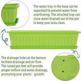 Triani 17 inch Rectangular Plastic Thicken Planters with Trays - Window ...
