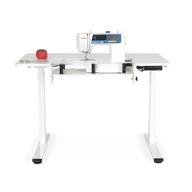 Indoor Eleanor Serger & Sewing Machine Table - White - Walmart.com