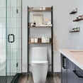 Costway 3-Tier Over-The-Toilet Storage Bathroom Rack Free Standing ...