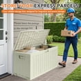 35/75 Gallon Large Outdoor Deck Box, Waterproof Storage Organizer with ...