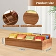 Acacia Wood Tea Bag Organizer with 8 Slots – Tea Bag Holder and Tea ...
