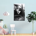 Girl in Retro Car Poster Poster Cool Artworks Painting Wall Art Canvas ...
