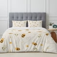Bees Bedding Duvet Cover Set California King Size 4 Pieces, Minimalist ...