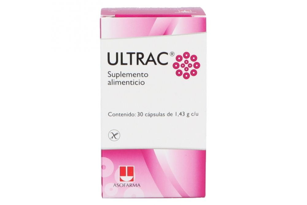 Ultrac 1.43 g Caja Con 30 Cápsulas blanco Asofarma Ultrac Supl Alim Cap ...