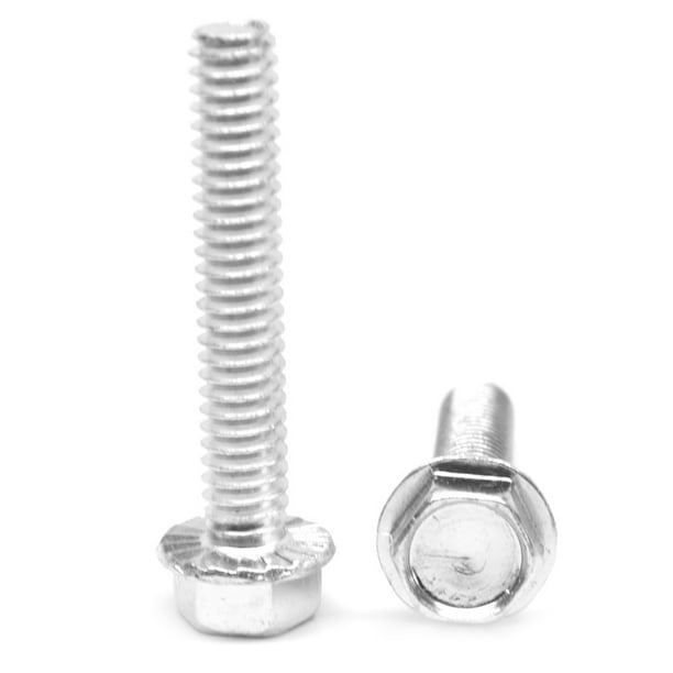 #10-32 x 3/8 Fine Thread Machine Screw Hex Washer Head with Serration ...