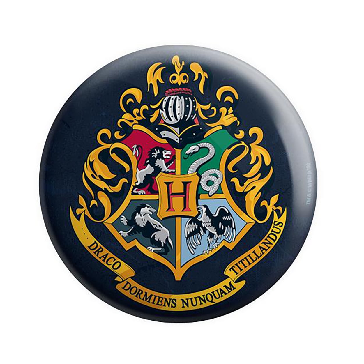 Harry Potter - Insignia Diseño Escudo de Hogwarts (Negro, Amarillo ...